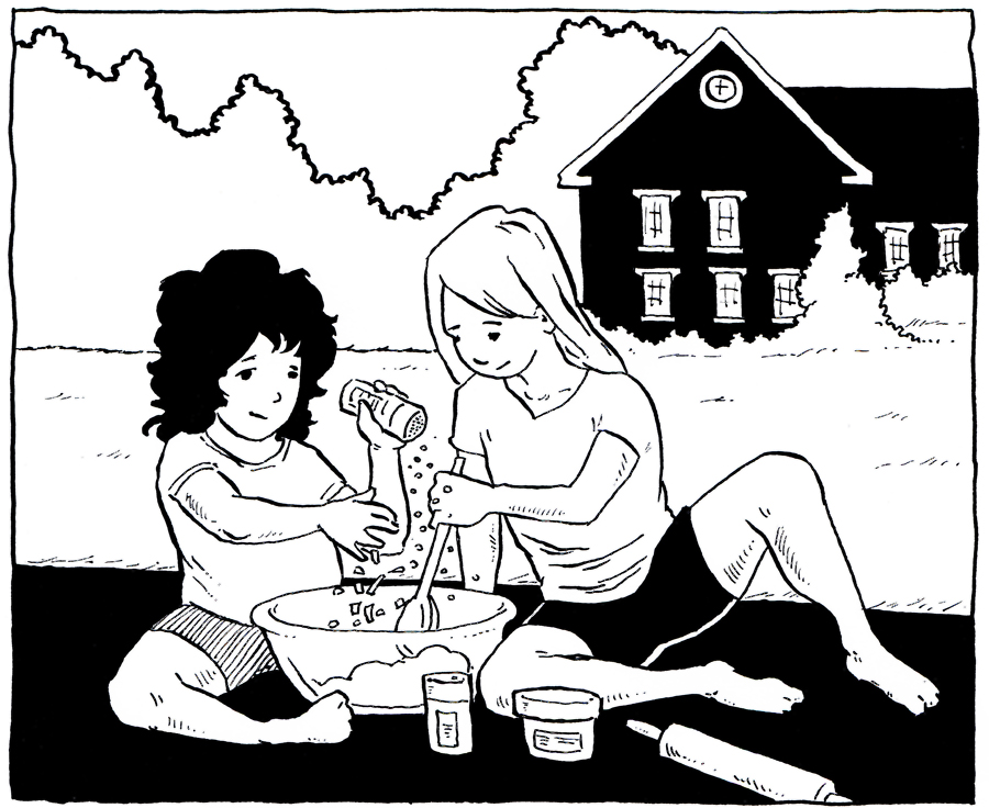 A Cooking Lesson in the Driveway — Three Many Cooks